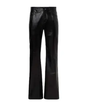 Acne Studios Leather Flared Pants - Black