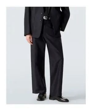 LEMAIRE Cotton Satin Suit Pants