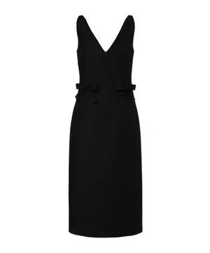 Valentino Garavani Crepe Couture Bow-detail Minidress - Black