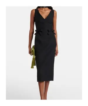 Valentino Garavani Crepe Couture Bow Detail Minidress