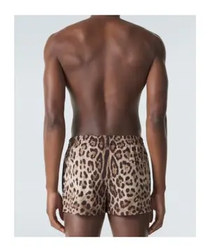 Dolce & Gabbana Leopard-print Swim Trunks