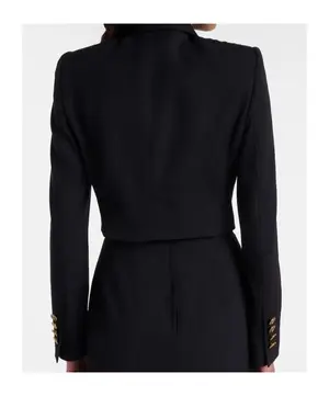 Dolce & Gabbana Cropped Wool And Silk-blend Jacket