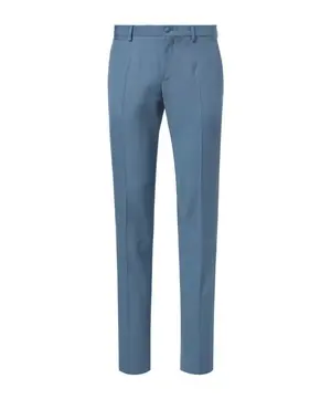 Dolce & Gabbana Virgin Wool Straight Pants - Blue