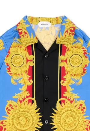 Versace Barocco-print Short-sleeve Shirt