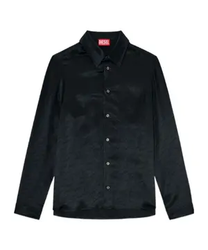 DIESEL® Jacquard-logo Shirt - Black