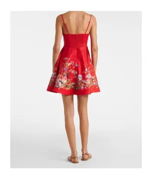 Zimmermann Patience Floral Linen Minidress