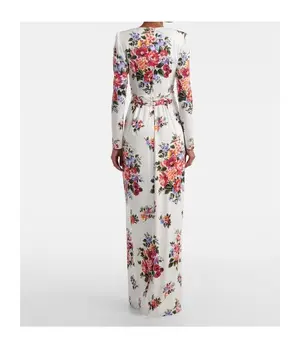 Dolce & Gabbana Floral Silk-blend Charmeuse Gown