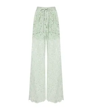 Dolce & Gabbana Lace Wide-leg Pants - Green