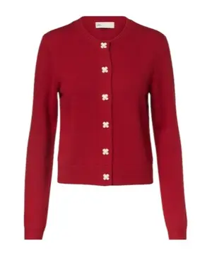 Tory Burch Cashmere Cardigan - Red