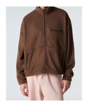 Auralee Silk Fleece Half-zip Sweater