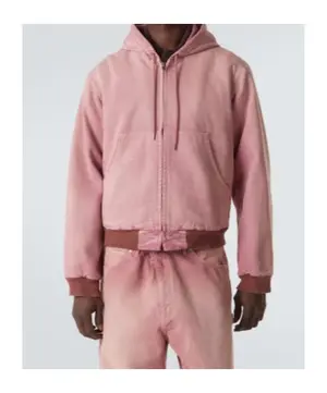 Auralee Cropped Cotton Hoodie