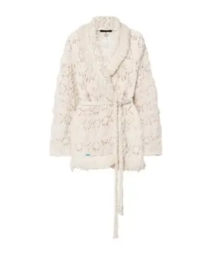 Alanui Lagoon Romance Cotton-blend Cardigan - White
