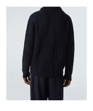 ALLUDE Ribbed-knit Wool And Cashmere Cardigan