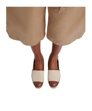 GIANVITO ROSSI Leather-trimmed Canvas Espadrilles