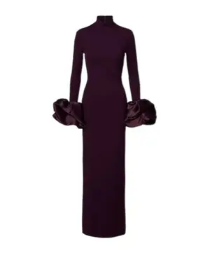 Solace Viviana Satin-trimmed Gown - Black