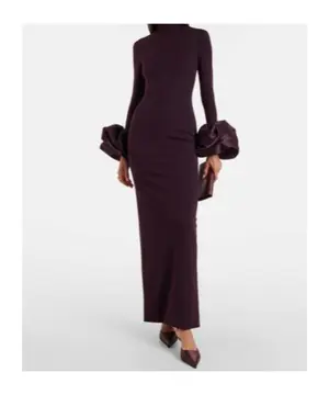 Solace Viviana Satin-trimmed Gown