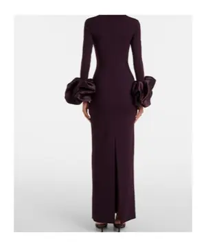 Solace Viviana Satin-trimmed Gown