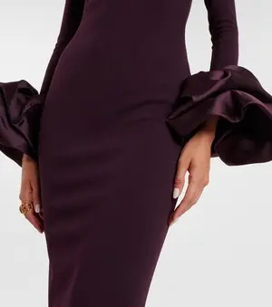 Solace Viviana Satin-trimmed Gown