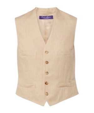 Ralph Lauren Linen Tailored Vest - No