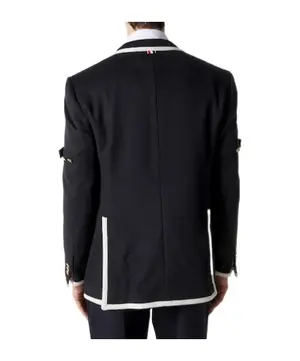 Thom Browne Embroidered Cashmere Zibeline Blazer