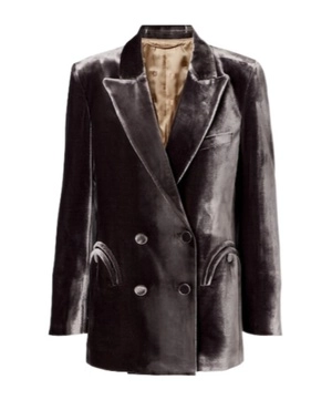 BLAZÉ MILANO Double-breasted Velvet Blazer - No