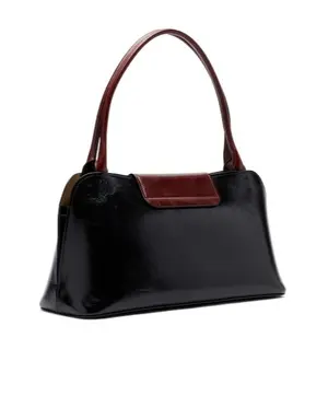 Versace Two-tone Leather Shoulder Bag
