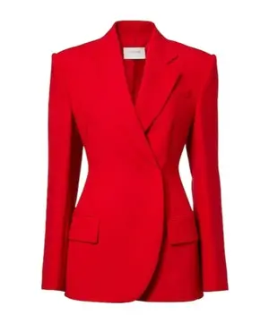 Sportmax Breasted Peplum Blazer - Red
