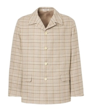 Auralee Plaid Silk And Linen Tweed Checked Blazer - No