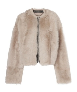 Nour Hammour Solid Shearling Jacket - No