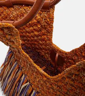 Zimmermann Goldentime Medium Raffia Tote Bag
