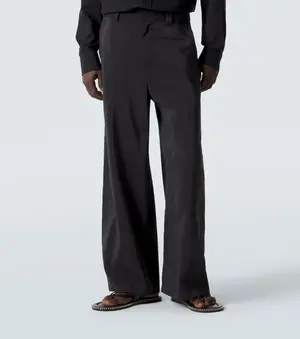 LEMAIRE Silk-blend Straight Pants