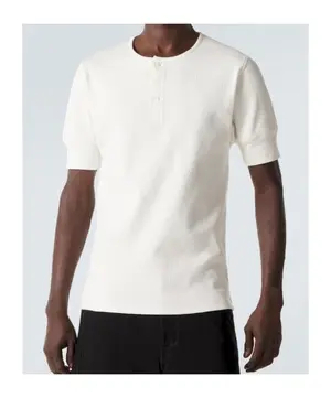 LEMAIRE Cotton And Linen Jersey Henley Shirt