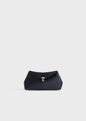 TOTEME Mini T-lock Satin Clutch - Navy