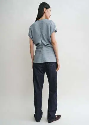 TOTEME Slouch Waist Crinkled Top