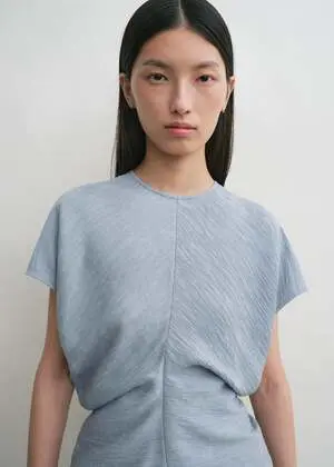 TOTEME Slouch Waist Crinkled Top