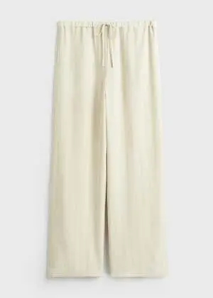 TOTEME Woven Stripe Drawstring Trousers