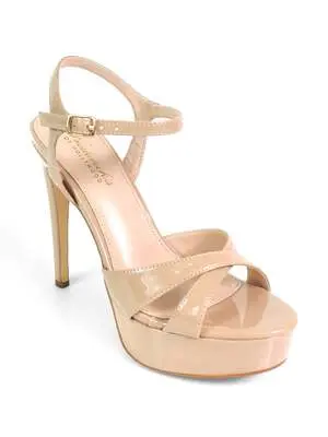 Frederick's Of Hollywood Madison Ankle Strap Heels - Nude