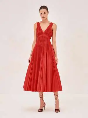 Alexis Lauren Dress - Vermillion