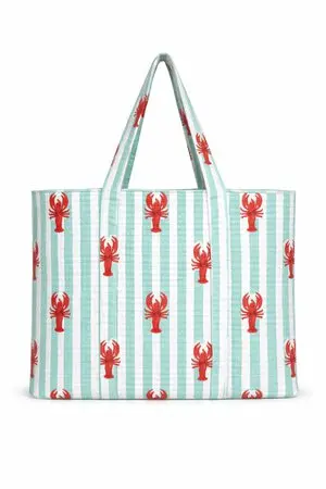 CYC Striped Lobster Tote Turquoise - Green