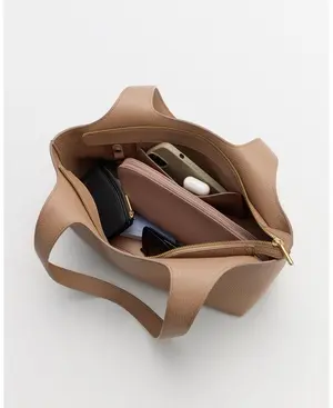 Cuyana East West System Tote - Cappuccino
