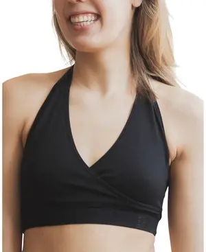 BRABAR Hug Backless Halter Bralette - Black