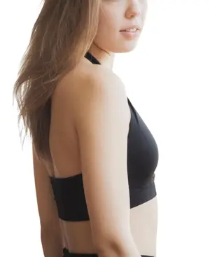 BRABAR Hug Backless Halter Bralette - Black