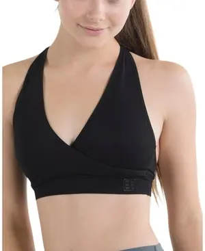 BRABAR Hug Strappy Halter Sports Bralette - Black