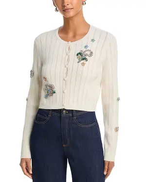 Cinq À Sept Allison Cardigan - Ivory/multi