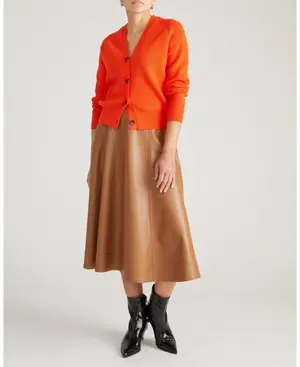 Universal Standard Plus Better-than-wool Cardigan - Orange Flame