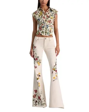 Alice + Olivia Emryn Low Rise Flare Jeans