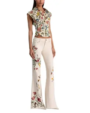 Alice + Olivia Emryn Low Rise Flare Jeans