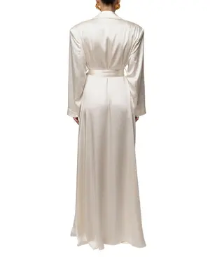 JLUXLABEL Satin Embrace Maxi Dress - Ivory