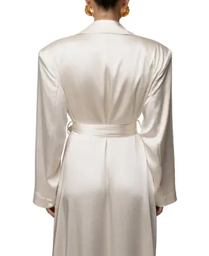 JLUXLABEL Satin Embrace Maxi Dress - Ivory