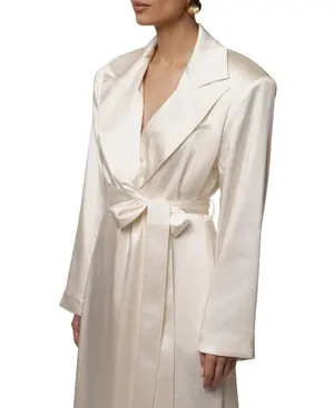 JLUXLABEL Satin Embrace Maxi Dress - Ivory